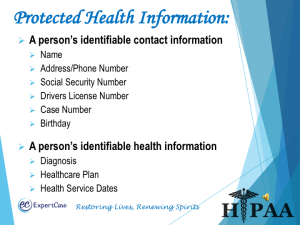 Protected Health Information – ExpertCare Annual Update Training