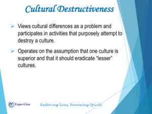 Cultural Destructiveness – ExpertCare Annual Update Training